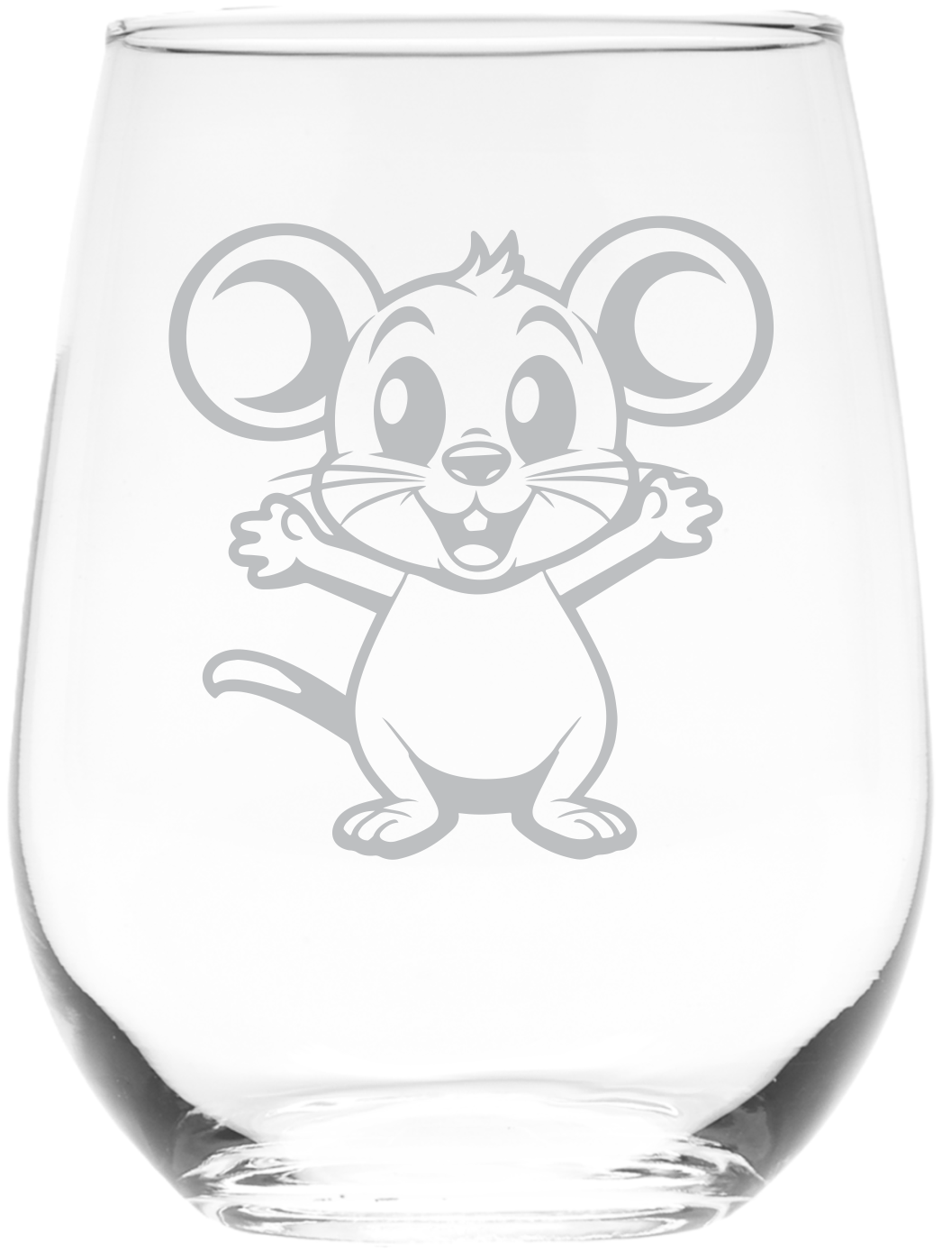 Mouse Stemless Wine Glass - Mouse Themed Gift for Women and Men - 17 o ...